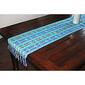 Del Mex Mexican Rebozo Shawl Blanket Doula (X-Large (9 ft x 5 ft), Turquoise)