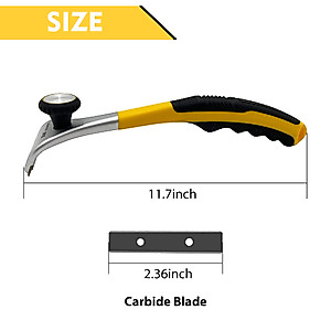 XW Heavy Duty Carbide Scraper, 2-3/8" Paint Remover for Painter Tool, Extra 1 PC Carbide Blade (60x 12 x 1.5mm) Included