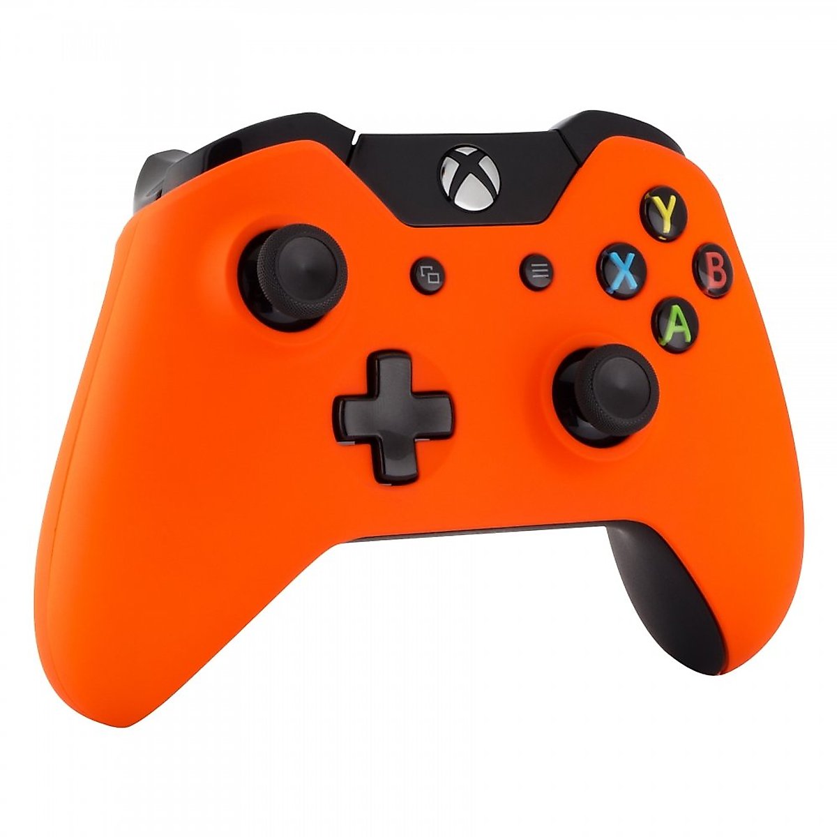 eXtremeRate Custom Design Unique Top Shell Case Front Housing Replacement Faceplate Kits for Xbox One Remote Controller Cover (Soft Touch Orange)