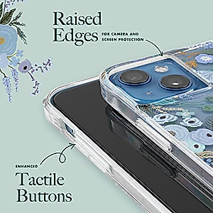 Rifle Paper Co. iPhone 13 Pro - 10ft Drop Protection with Wireless Charging, Scratch Resistant Protective 6.1" Case for iPhone 13 Pro, Shock Absorbing Material, Floral Print -Garden Party Blue