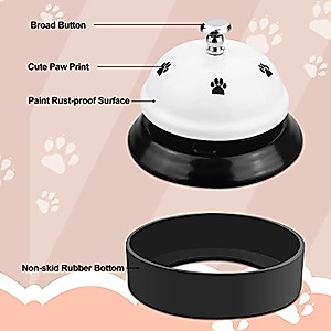 Comsmart Dog Potty Training Bells, 2PCS Metal Pet Door Bells with Non-Skid Rubber Base for Dog Cat Puppy Kitten Potty Training Game Call Bell, Service Bell for Offices Hotel School Bar Shop Restaurant