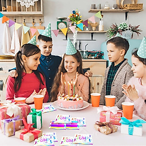 ISOVF 4" x 6" Rainbow Jump Birthday Party Invitation Cards With Envelopes (20 Sets) - Trampoline Bounce House Party Invites - C05