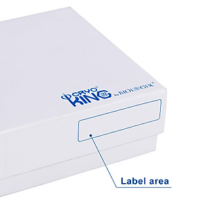 CryoKing Cardboard Cryogenic Lab Freezer Box 2 Inch Height 81-Well Microtube Storage Box, Plastic Coating Cryo Boxes, White Box, Pack of 5