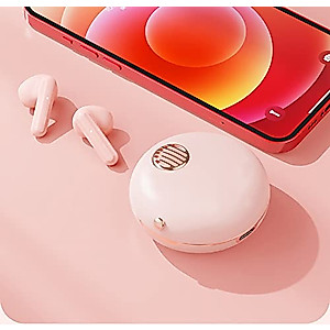 Olyre Wireless Earbuds for Girls, Bluetooth Earbuds with Make-up Mirror, LED Display, Bluetooth V5.3, Waterproof Bluetooth Earphones in-Ear Headphones for Travel Workout Running Jogging (Pink)