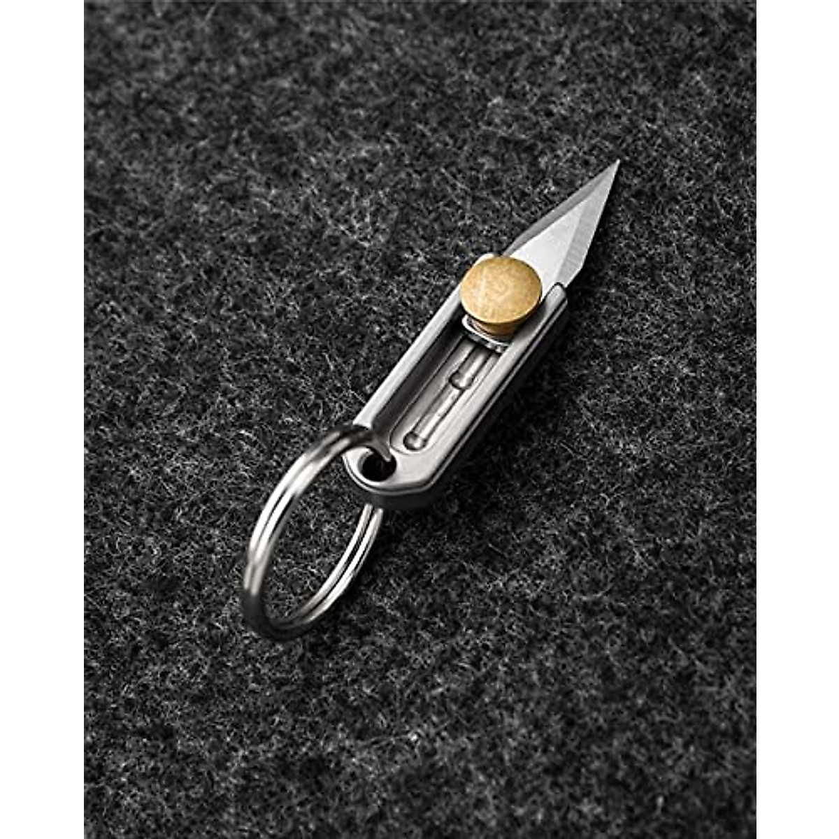 SZHOWORLD Ultra Small Titanium Utility Knife, EDC Tiny Knife Box/Package Opener with Stainless Steel Blade,Ultra Lightweight and Quality