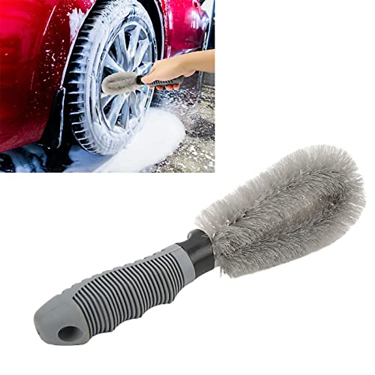 Soft Wheel Brush, Car Soft Wheel Tire Cleaner Brush Interior Exterior Universal for Home Motorcycles