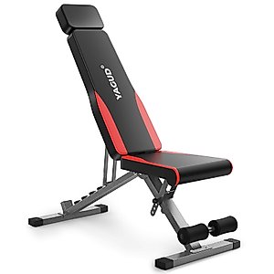 Weight Bench for Home Gym, Adjustable Multi-purpose Workout Bench Press, 880 Lb Stable Decline Incline Bench for Full Body Exercise, 3 Sec Fast Folding Strength Training Sit up Bench