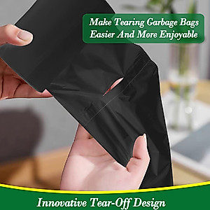 Hommaly 2.6 Gallon 240 pcs Small Black Trash Bags, Strong Garbage Bags, Bathroom Trash Can Bin Liners Unscented, Mini Plastic Bags for Office, Waste Basket Liner, Fit 6-10 Liters, 2-2.6 Gal