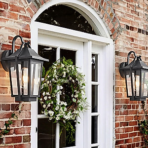 ShinYouneL Matte Black Outdoor Wall Lights Anti-Rusted 1-Light Copper Porch Light Waterproof Exterior Light Fixture Wall Lantern Sconce Outside Lights for Front Door Patio Garage