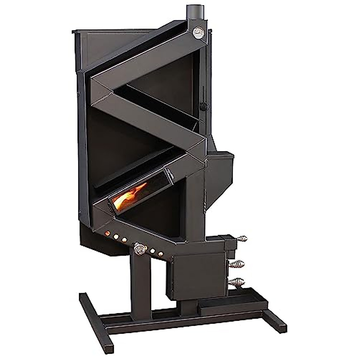 US Stove Company US GW1949 Wiseway Non-Electric Pellet Stove, 60 lbs Hopper, Black