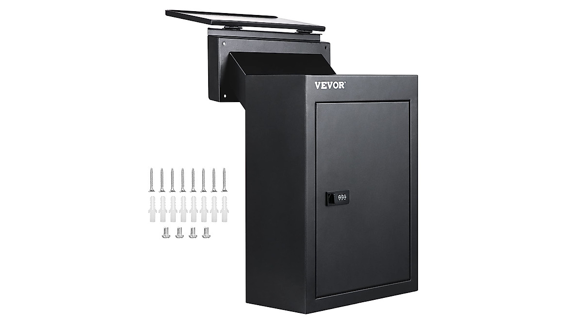 Secure Wall Mount Drop Box with Adjustable Chute - VEVOR Mailbox