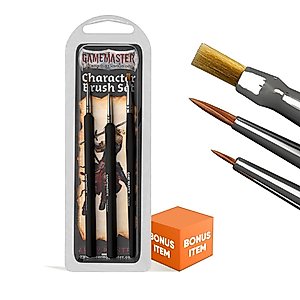 The Army Painter Gamemaster Miniature Paint Brushes - Model Paint Brushes for Miniature Painting - Acrylic Paint Brush Set with Bonus Item for Miniature Detailing