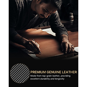 Wallet for Men with Stealth Pocket for Airtag: Leather Wallet with 3 in 1 Design, Removable ID Window, RFID Blocking, 17 Card Capacity, Slim, Carbon Fiber, Bill Divider, Front Wallet with Gift Box