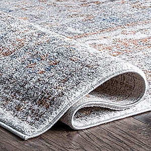 nuLOOM Jacquie Vintage Floral Area Rug, 4' x 6', Silver