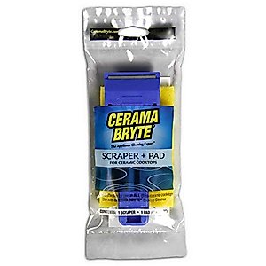 Cerama Bryte Scraper & Pad Combo Cooktop Tool, Blue