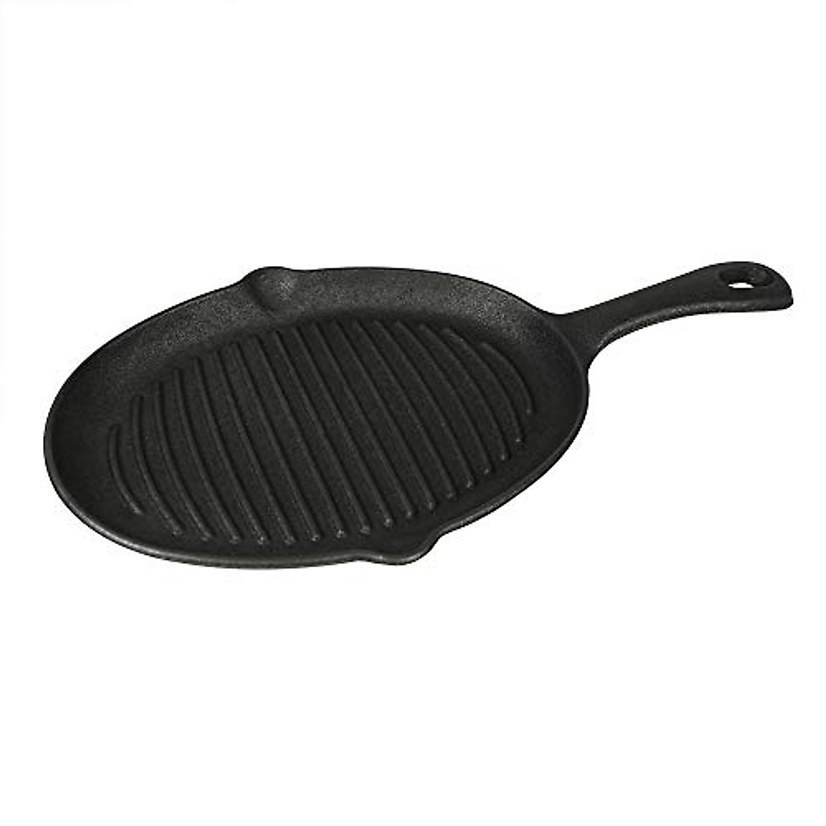 Jim Beam JB0159, Heavy Duty Construction, Pre Seasoned Cast Iron Skillet with Wooden Base and Mitt, Black,Small