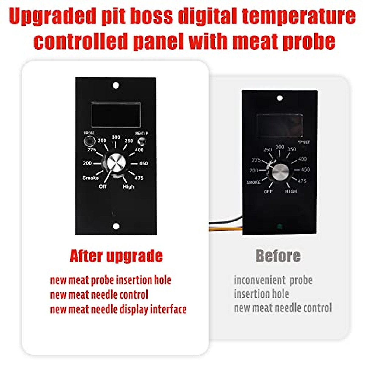 Replacement for Pit Boss Digital Temperature Controller Kit,Compatible with Pit Boss Wood Pellet Grills,with Meat Probe,Temperature Sensor,Hot Hod.