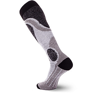 Pure Athlete Elite Ski Socks – Lightweight Merino Wool Warm Skiing Sock for Men and Women (M, Black)