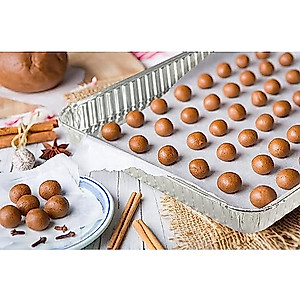 Aluminum Pans Half Size Textured Cookie Sheet 15 Count Durable Nonstick Baking Sheets 15.87" x 11" - Sheet Pan, Baking Tray, Cookie Sheets, Foil pans, Foil trays, Sheet Baking Pans