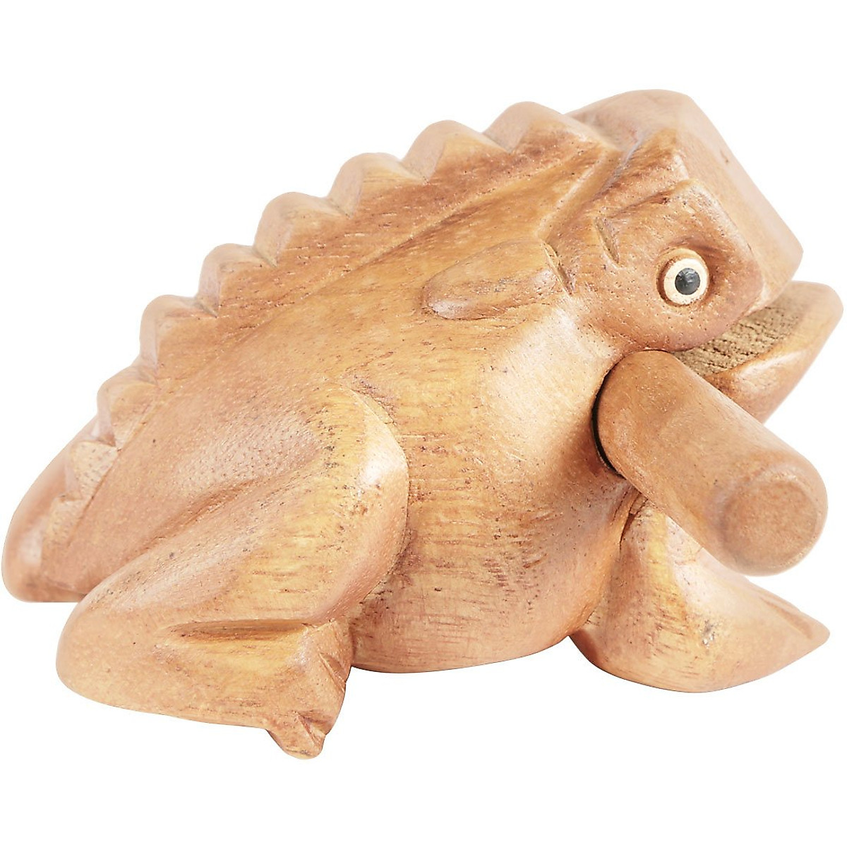 GPCT [Wooden Frog Croak Guiro Toy. 4 Inch Medium Size, Sophisticated Craftsmanship, Croaking [Loud Sound] Frog Percussion Instrument- (Mango Wood)