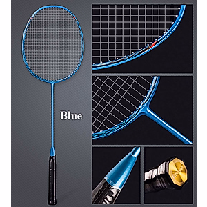 Senston N80-2 Pack Badminton Racquet, Professional Full Carbon-Fiber Badminton Rackets Set with Grip