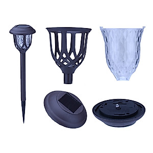 YYYC Solar Lights Outdoor Landscape Lights - Waterproof Solar Garden Lights, Warm White Solar Pathway Lights, Bright Outside Lights for Yard, Walkway, Lawn 6PCS