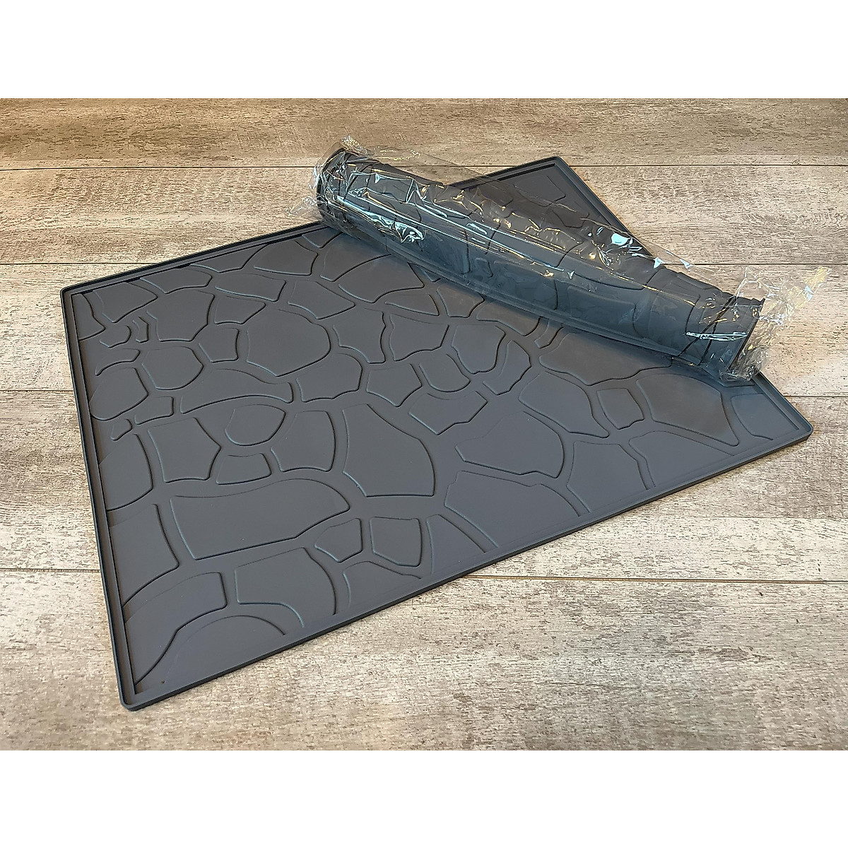 17" x 23" Kitchen Under Sink Waterproof Protection Mat for Cabinets, Drawers and Countertops; Anti-Slip Silicone