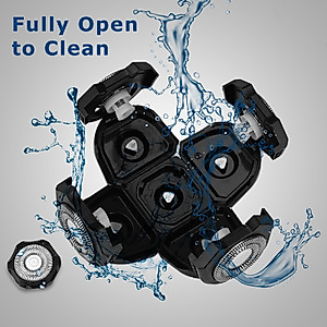 Replacement Shaver Heads, Electric Razor Bald Beard Cutters with Cleaning Brush Floating Shaving Head for Men (2PC)