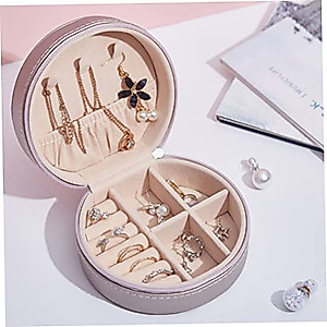MILEVO Jewelry Organizer,PU Travel Jewelry Box Storage Case Necklace Earrings Rings Portable Jewelry Organizer Display Storage Case Organizer for Women Girls