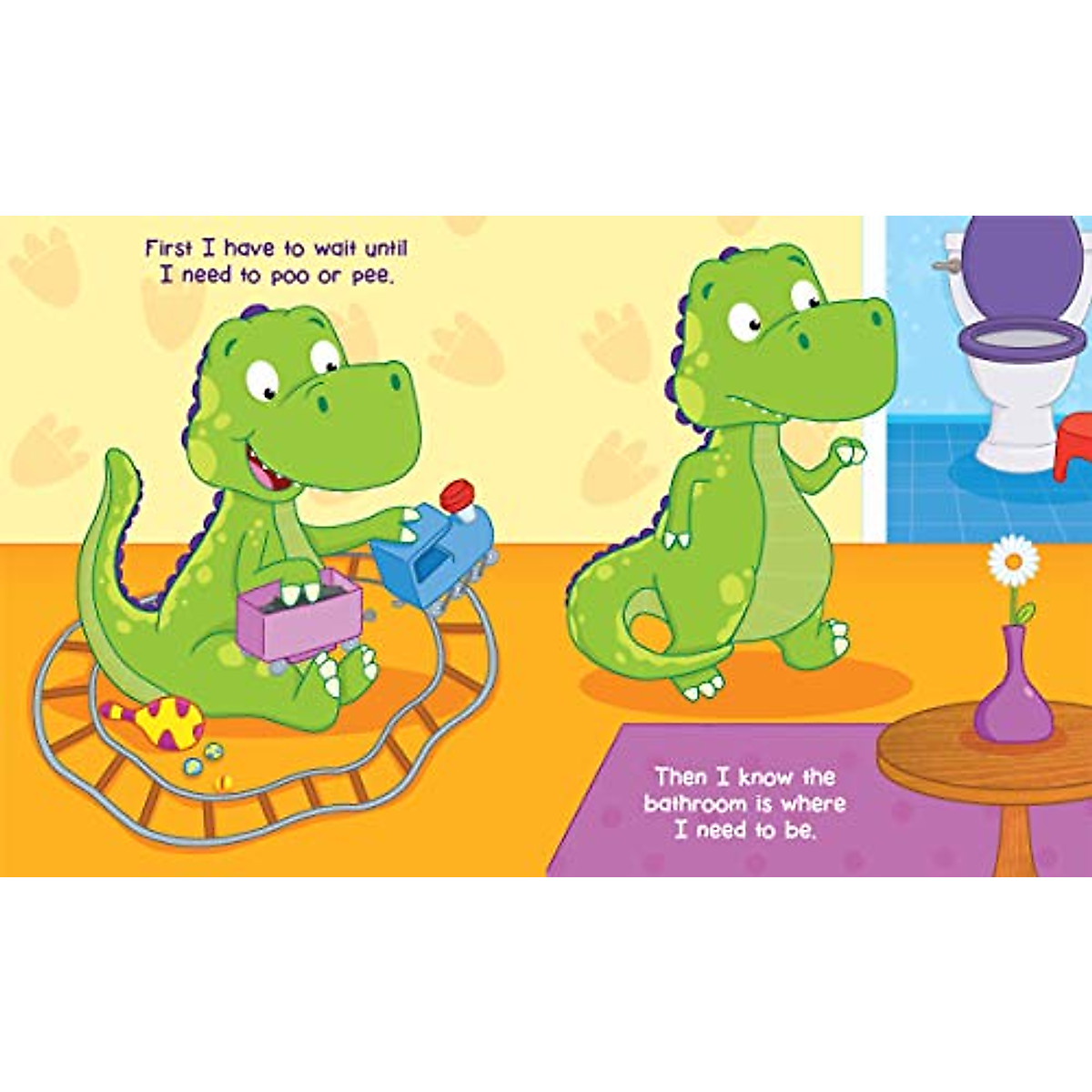 Dino Potty: Learn to Potty with Dino - Easy-to-Follow Step-by-Step Board Book, Make Potty Training Exciting and Fun! Encouraged for Children Ages 2 and Up