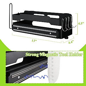 Griddle Caddy for Blackstone 28"/36", Upgraded Magnetic steel Grill Caddy Organizer for BBQ, Griddles Caddy Storage Box Space Saving Accessories No Drilling Needed