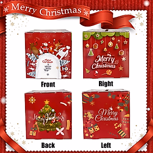 Thosefun Christmas Party Favors Money Box for Cash Gift Pull, THOSEFUN Surprise Box Gift Box for Money with 50 Bags, Money Gift Boxes for Cash Gift Ideas for Women Kids Girls Boys (Santa Tree)