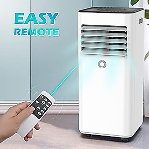 AirOrig Air Conditioner, 8000 BTU Portable Air Conditioner, 3-in-1 AC Unit with Fan & Dehumidifier Cools up to 300 sq. ft, portable ac unit with Remote Control, floor air conditioner with Window Installation Kit For Room, Office, Dorm, Bedroom, White