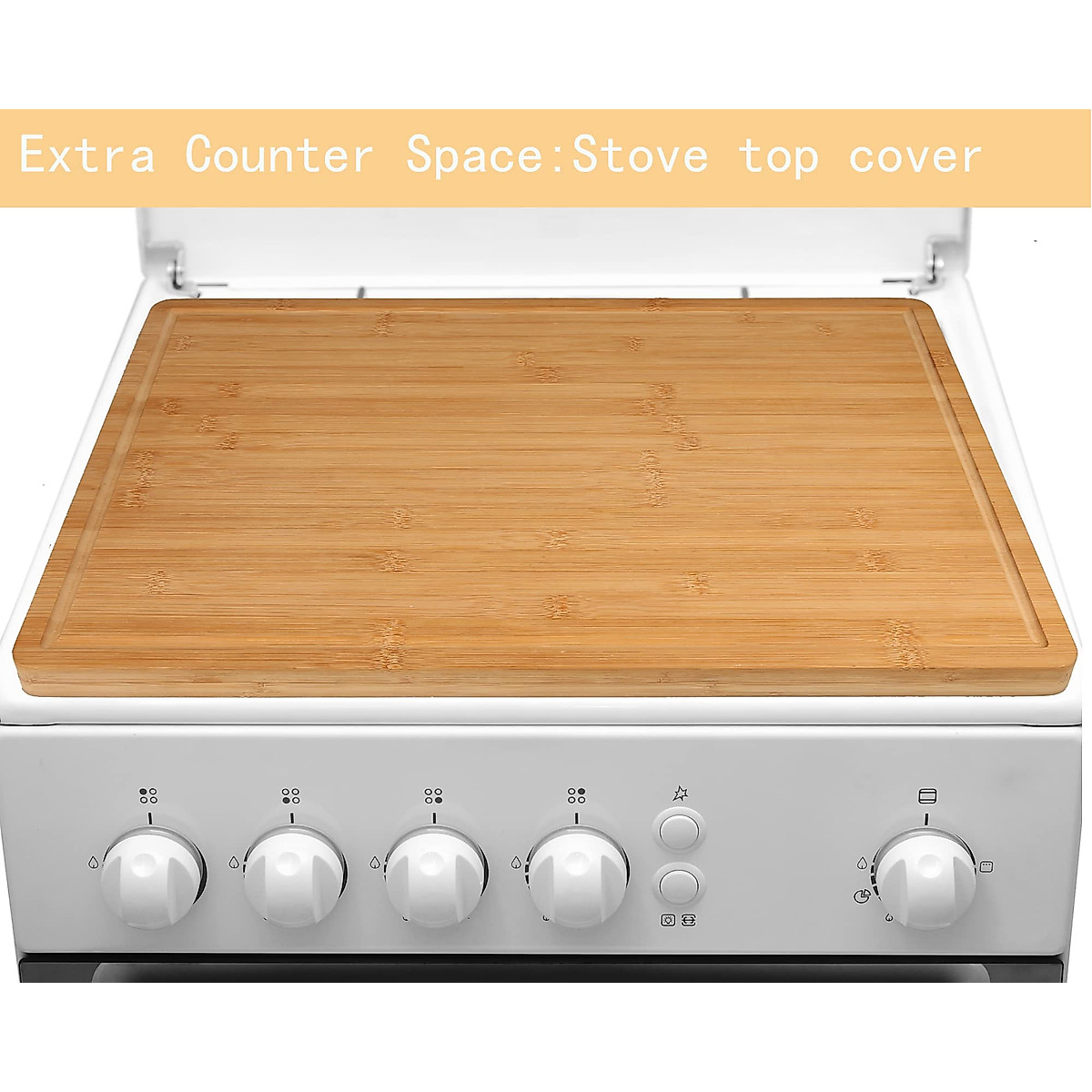 XXXL Extra Large Bamboo Cutting Board 24x16 Inches Largest Stove Top Wood Carving Board for Turkey BBQ Meat Vegetable with Juice Groove Over Sink