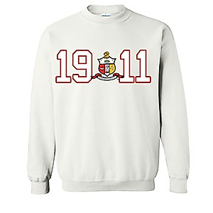 Kappa Alpha Psi Chapter 17 Year Crest Crewneck (as1, Alpha, m, Regular, Regular, White)