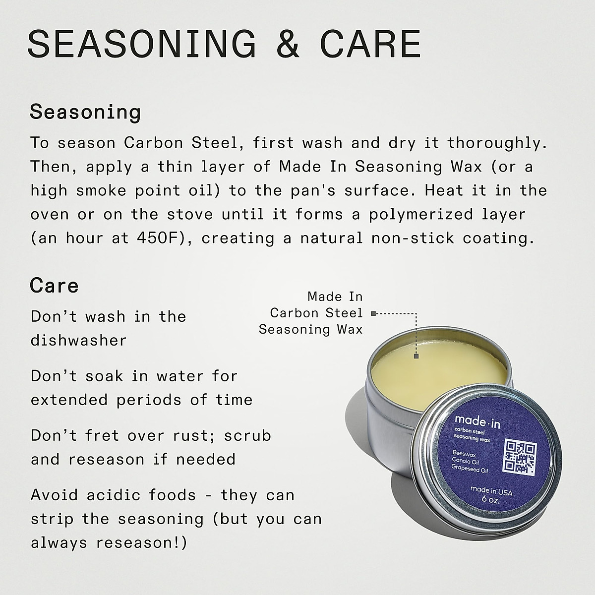 Made In Cookware - Carbon Steel Griddle + Grill Press - (Like Cast Iron, but Better) - Professional Cookware - Crafted in Sweden - Induction Compatible