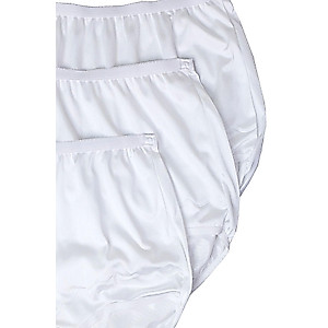 Dixie Belle 719 Scallop Trim High Waist Full Coverage Panty (3 Pack) (8, White)