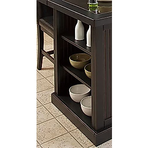 Nantucket Distressed Black Kitchen Island by Home Styles