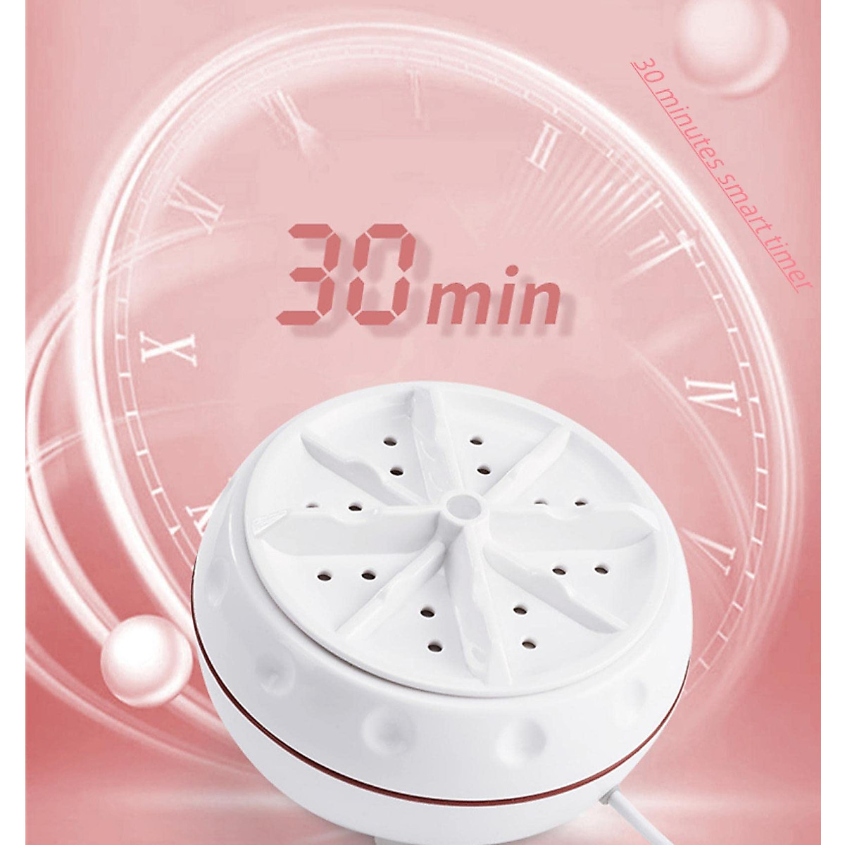 HUANGY Mini Portable Foldable Washing Machine Baby Clothes Underwear Personal Camping RV Travel Home Small Washing Machine Portable USB Powered Ultrasonic Vibrating Laundry Tray