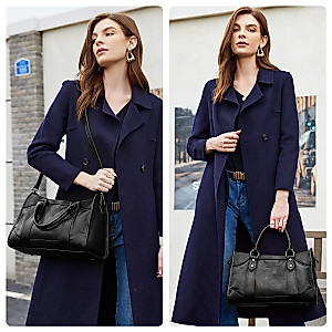 Iswee Canvas Womens Bucket Bag Shoulder Handbags Hobo Ladies Purses Fashion Tote Purse (Dark Gray)