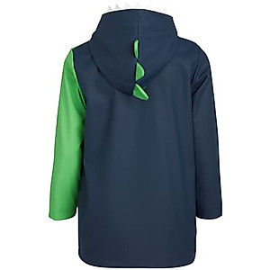 iXtreme Boys’ Raincoat - Waterproof Slicker Shell Windbreaker Rain Jacket (Toddler/Boy), Size 7, Navy Baby Alligator