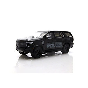 ModelToyCars 2021 Chevy Tahoe Police Pursuit Vehicle, Black - Greenlight 30342 - 1/64 Scale Diecast Car