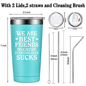 Fufendio Gifts for Women Friends - Best Friend Birthday Gifts for Women - Friendship Gifts, Valentines Day Gifts for Friend Female - Insulated Coffee Mug Tumbler Cup