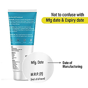 Azani Anti Chafing Men's Ball Deodorant| Ballguard, Counters Sweat, Odor, flakes, Redness and Irritation|Niacinamide & Hyaluronic Acid| 1.76 Oz, 1 Pack