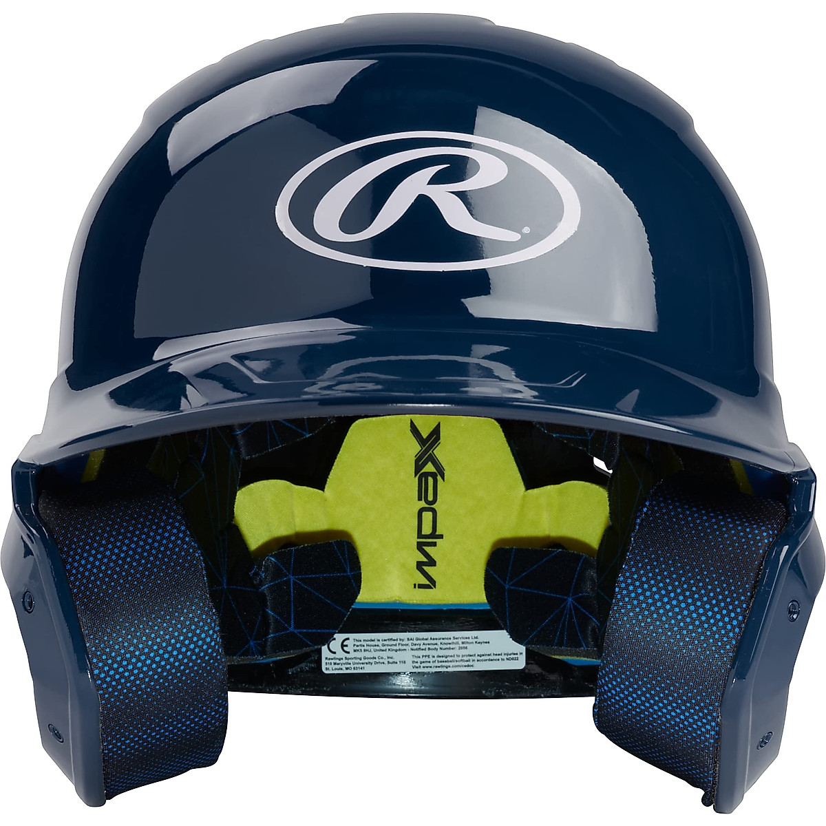 Rawlings | MACH Batting Helmet | Gloss Navy | Junior (6 3/8" - 7 1/8")