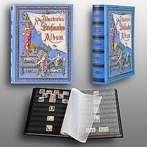 Prophila Collection Stamp Collector's Album with 60 Black Refill Sheets Heritage Design II