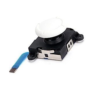 Joystick Button Module, Wear Resistant Compact Thumb Stick Portable Comfortable Easy to Install for Switch Joycon Controller(White)