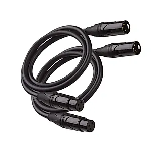 traderplus 2 Pack 6 ft XLR Male to Female Microphone Cable