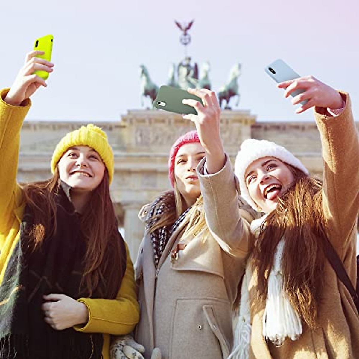 AOTESIER iPhone XR Case Ultra Slim Thin Silicone Cover with Full Body Protection [Anti-Scratch Microfiber Lining] Shockproof Bumper Case Compatible with iPhone XR 6.1 inch, Pure Black