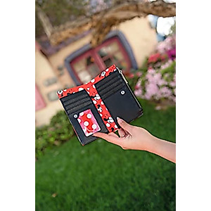 Loungefly Women's Disney Minnie Mouse Polka Dot Red Zip-Around Wallet